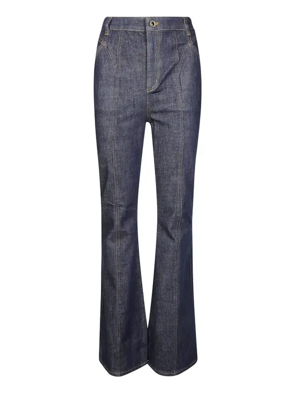 SELF-PORTRAIT High-waisted Denim Jeans - Blu