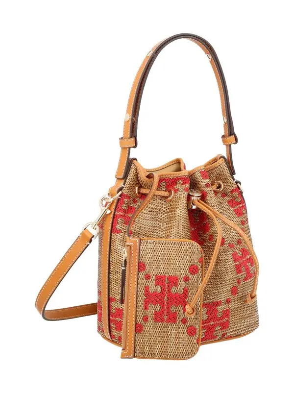 Tory Burch Bucket Crossbody Bag - Beige