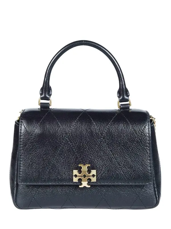 Tory Burch Quilted Top Handle Chain Wallet - Nero