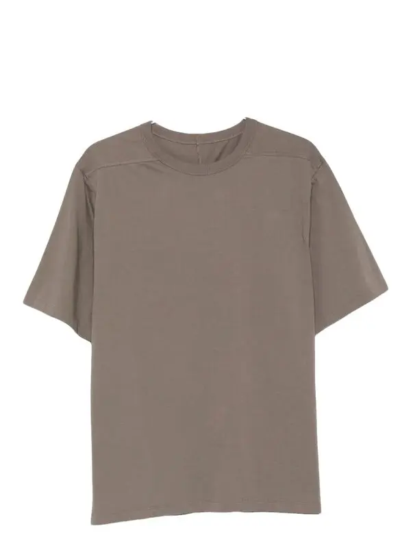 Rick Owens Round Neck Short-sleeve T-shirt, Model-worn In 100% Cotton - Grigio