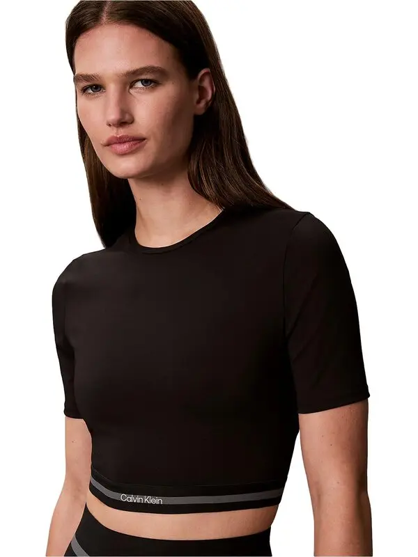 Calvin Klein Icon Crop T-shirt - Black