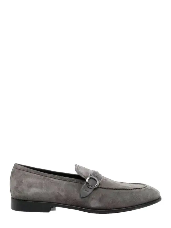 FERRAGAMO Foster Gancini Loafers - Grey