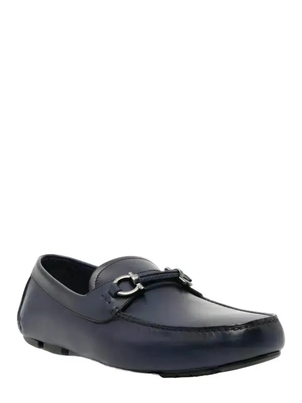 FERRAGAMO Gancini Driver Loafers - Blue