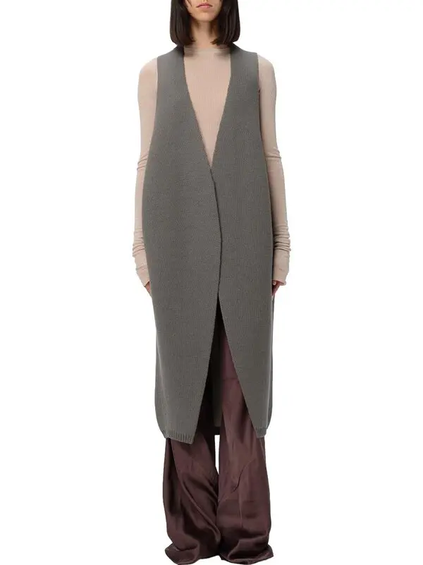 Rick Owens Cashmere V-neck Knit Vest - Pink