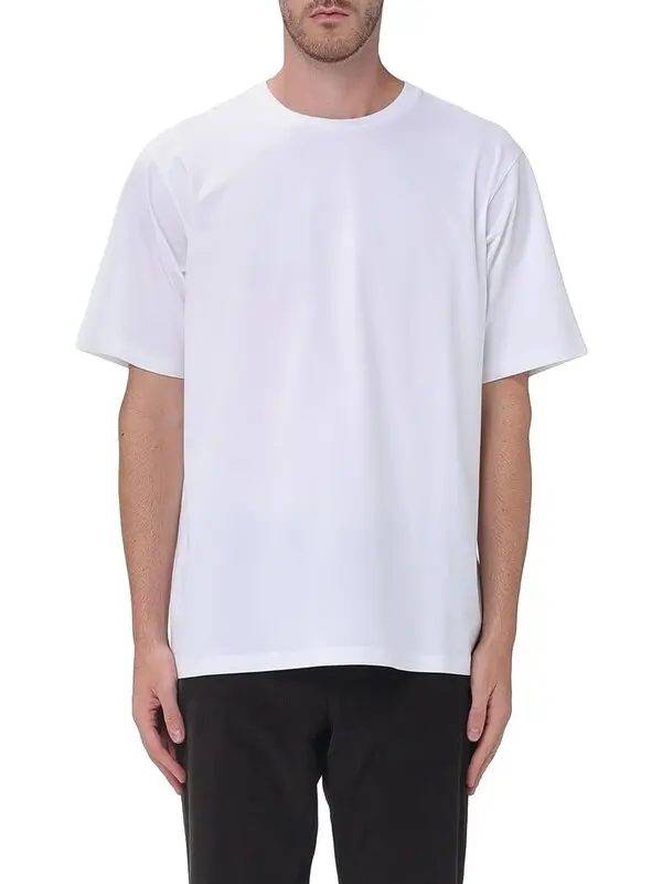 Herno Short-sleeved Crewneck T-shirt In Stretch Cotton Jersey - White