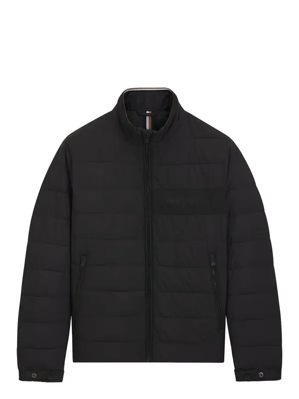 BOSS Classic Padded Jacket With Zipper Closure - Black