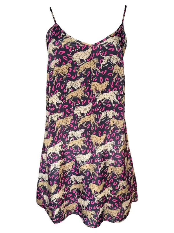 ANY OLD IRON Wild Cheetah Short Dress - Pink/brown