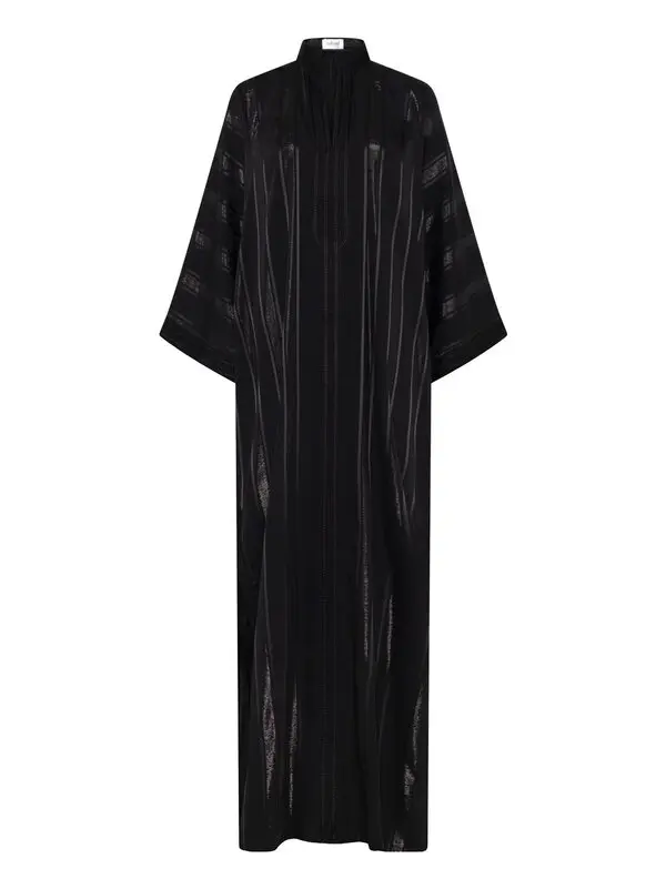 BELYED HANDCRAFT Tinhinan Silk Crepe Kaftan - Black