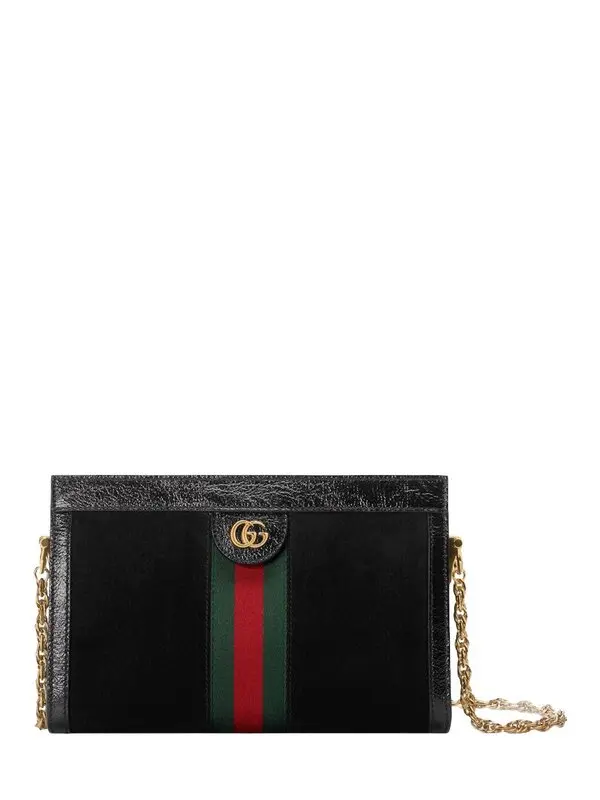 Gucci Ophidia Shoulder Bag Suede - Black