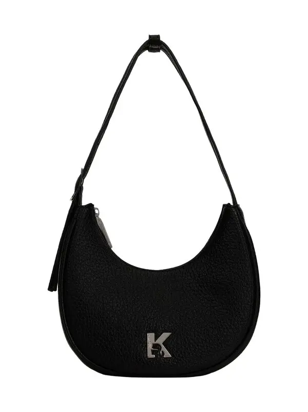 Karl Lagerfeld K Logo Half Moon Bag - Black