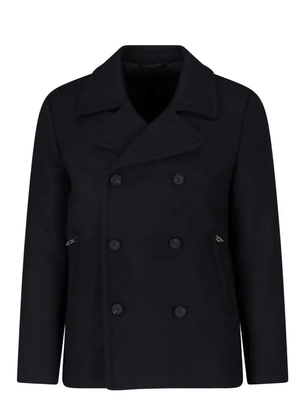 DIESEL® Wool Blend Peacoat - Black