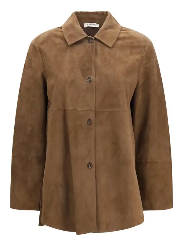 'S MAXMARA S Maxmara Gocce Suede Jacket - Brown