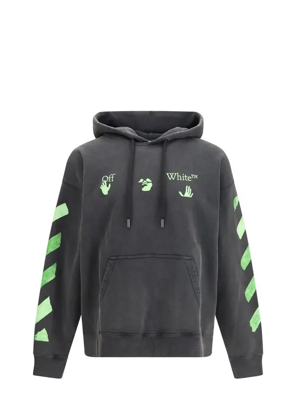 Off-White Bacco Arrow Skate Hooded Sweatshirt Ale - Grey
