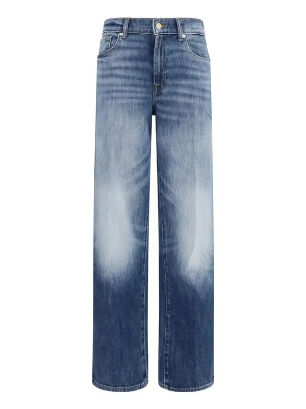 7 For All Mankind Straight-leg Vintage Wash Denim - Blue