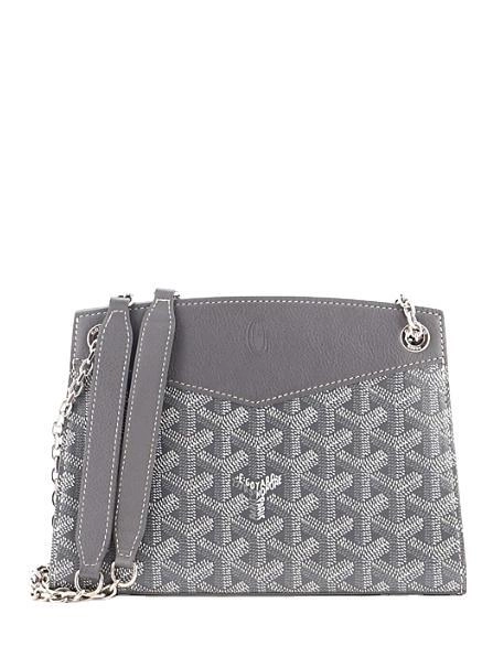 Goyard Structured Rouette Chain Shoulder Bag Coated Canvas - Gray