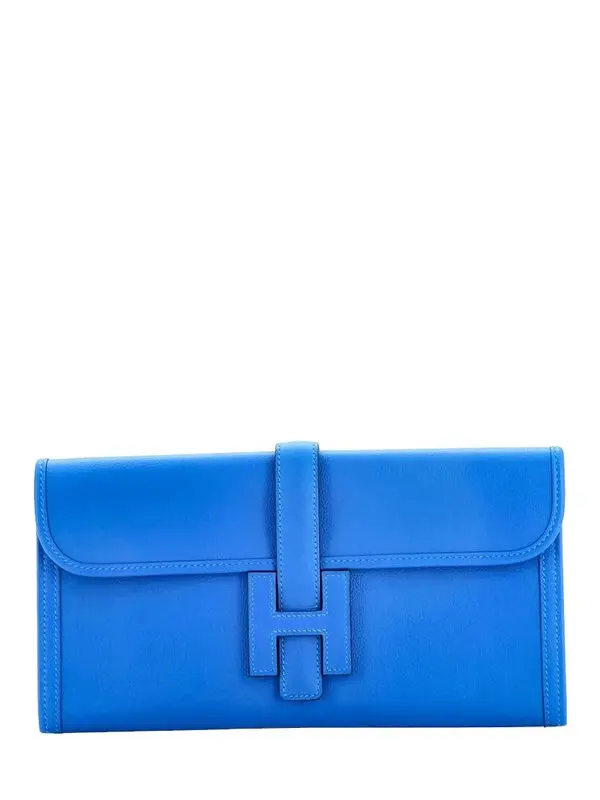 Hermès 29 Jige Elan Clutch Evercolor - Blue