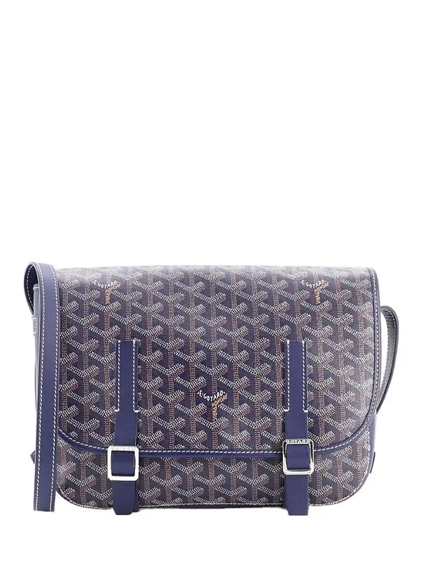 Goyard Mm Belvedere Messenger Bag Coated Canvas - Blue