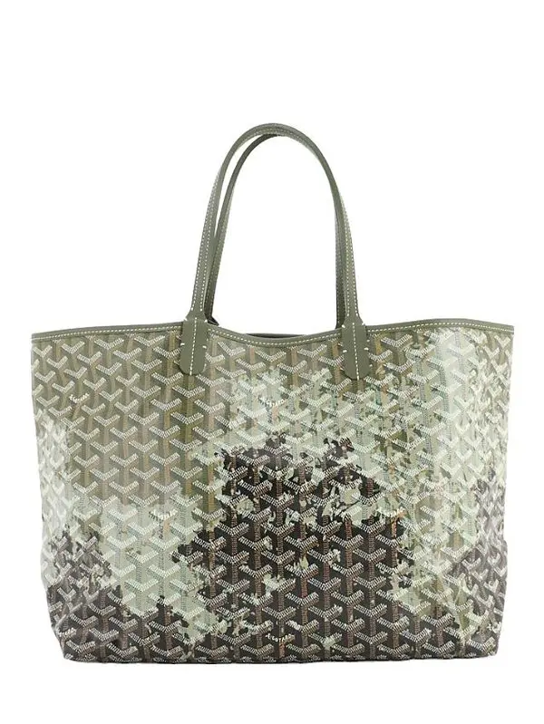 Goyard Pm Saint Louis Tote Limited Edition Canopee Coated Canvas - Green