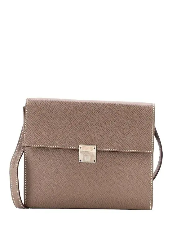 Hermès 16 Clic Wallet On Strap Epsom - Gray