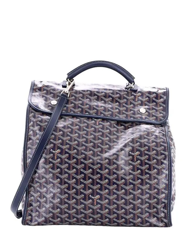 Goyard Saint Leger Briefcase Backpack Coated Canvas - Blue