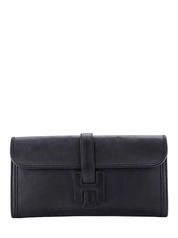 Hermès 29 Jige Elan Clutch Swift - Black