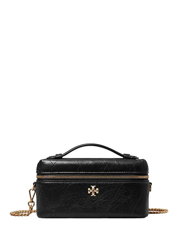 Tory Burch Charlie Quilted Leather Crossbody Bag - Black Multi
