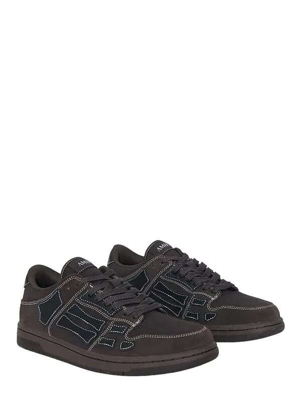 Amiri Skel Top Low Leather Sneakers - Brown