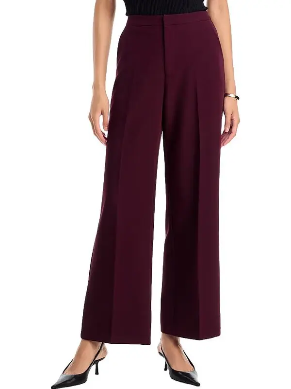 Aqua Wide Leg Pants Exclusive - Wine