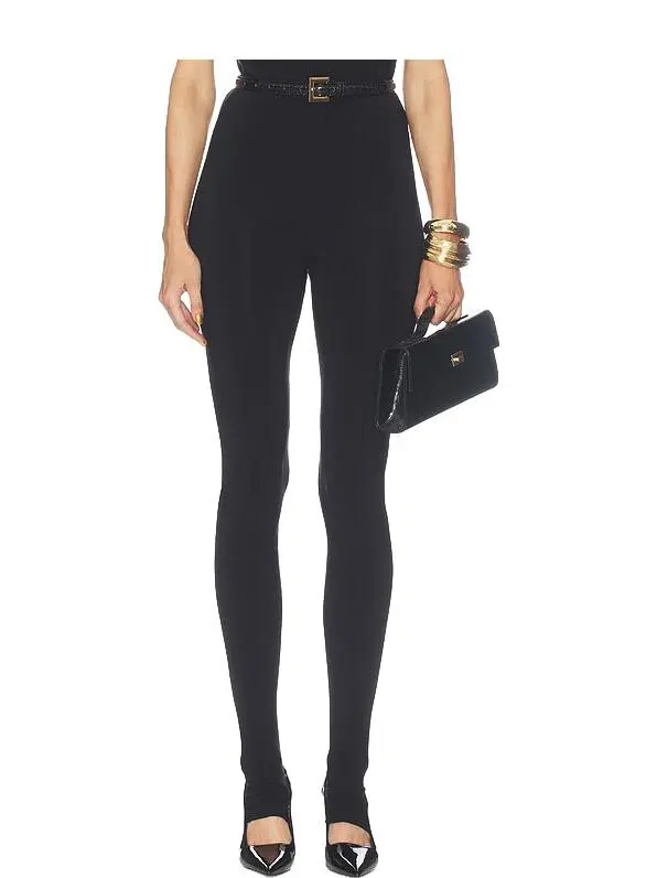 Norma Kamali Legging With Footie Without Waistband - Black