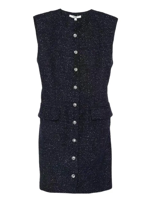 Maje Button-up Mini Dress - Blue
