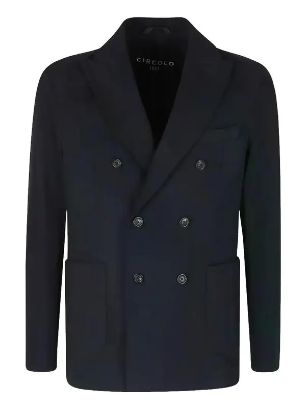 CIRCOLO 1901 Double-breasted Peak-lapels Blazer - Blue