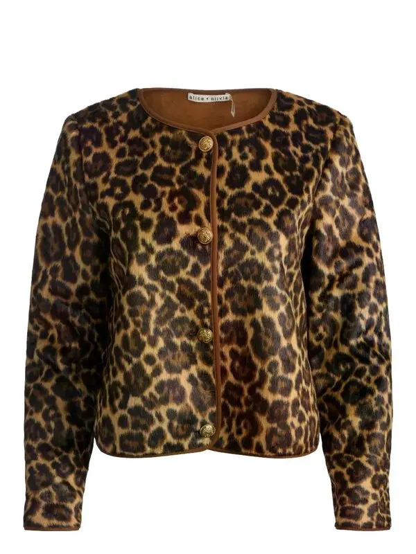 Alice + Olivia Alma Leopard-print Faux-fur Coat - Brown