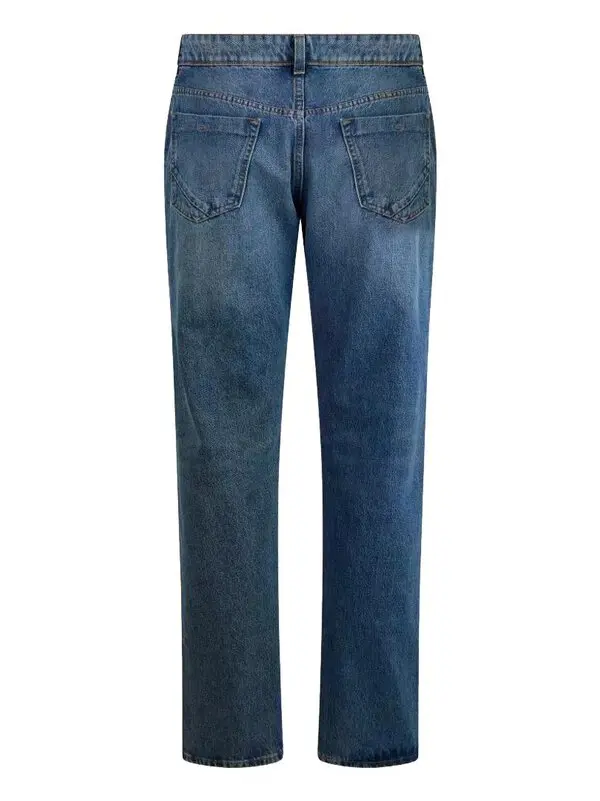 SLOWEAR Faded-effect Straight-leg Jeans - Blue