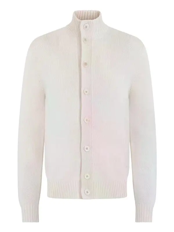 SLOWEAR Button-up High-neck Cardigan - Neutrals
