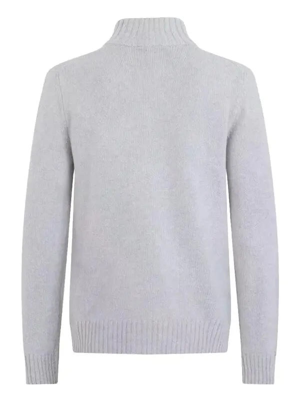 SLOWEAR High-neck Button-up Cardigan - Grey