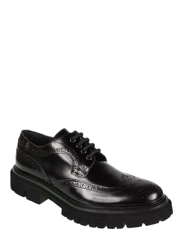 BALDININI Brogue-detail Chunky-sole Derby Shoes - Black