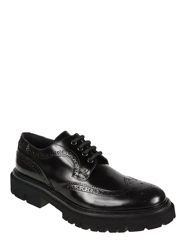 BALDININI Brogue-detail Chunky-sole Derby Shoes - Black