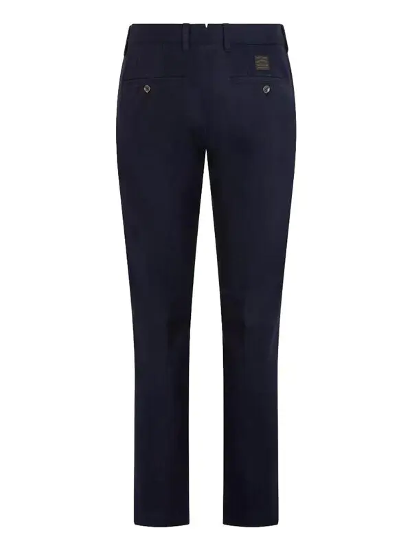 SLOWEAR Straight-leg Chino Trousers - Blue