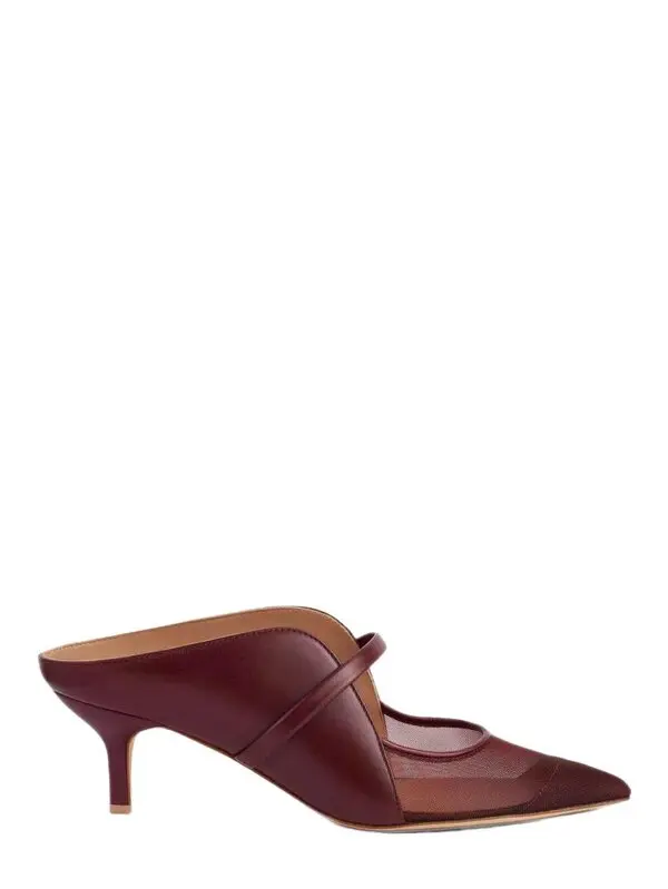 MALONE SOULIERS Maureen Arc Mesh-panelled Mules - Red