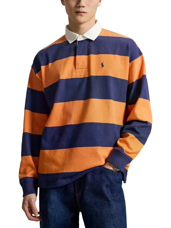 Polo Ralph Lauren Striped Polo Shirt - Orange