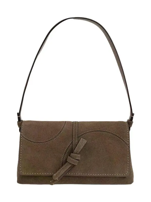 Kate Spade New York Loop Knotted Suede Shoulder Bag - Brown