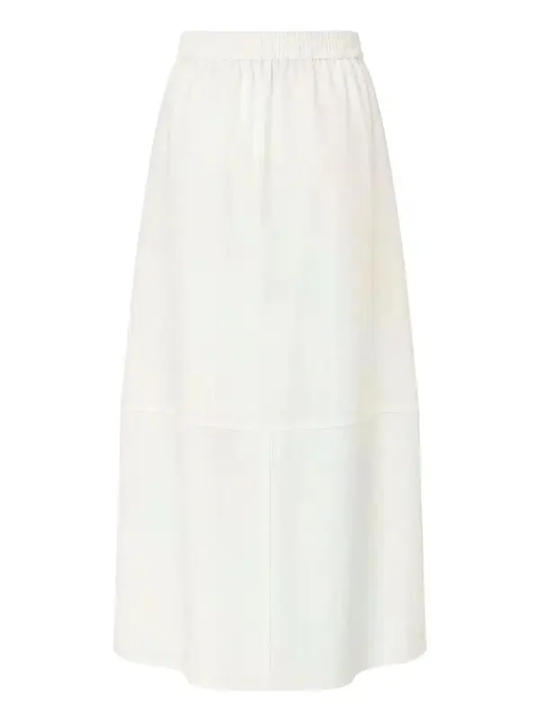 ELEH Elasticated-waistband Panelled Midi Skirt - White