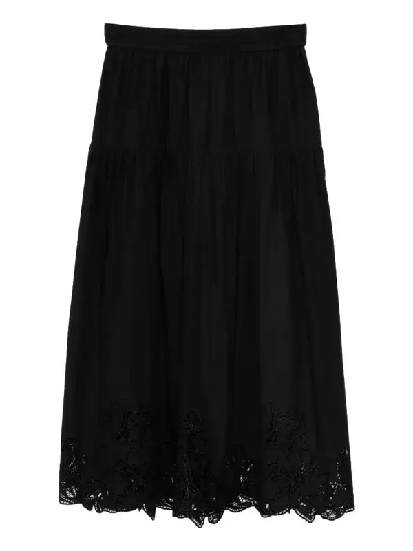 BAMBAH Rowan Eyelet Skirt - Black