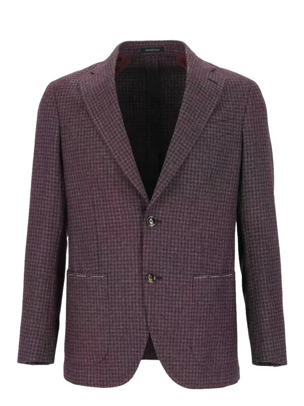 AL DUCA D’AOSTA 1902 Houndstooth Single-breasted Blazer - Red