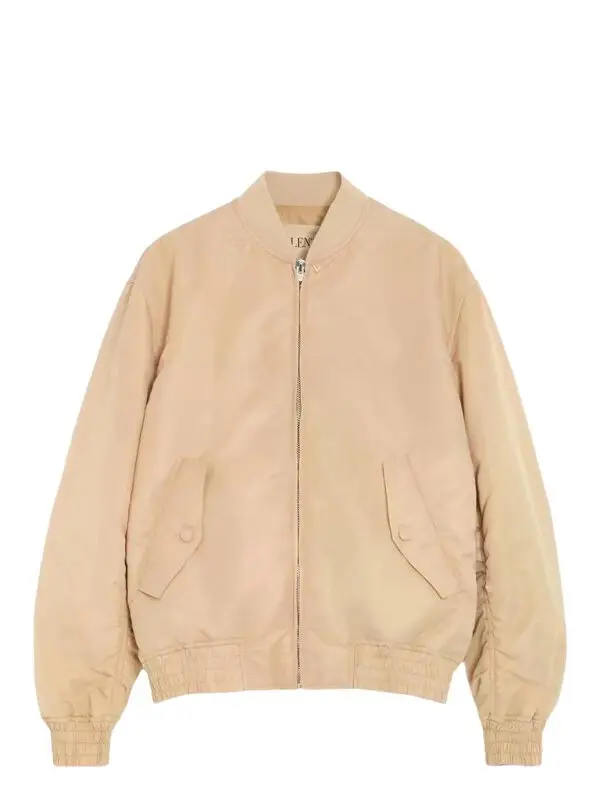 Valentino Garavani Vgold Embellished Nylon Bomber Jacket - Neutrals