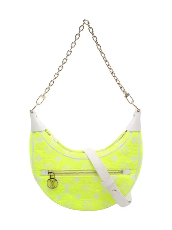 LOUIS VUITTON Monogram Jacquard Velvet Loop Pm Satchel - Yellow