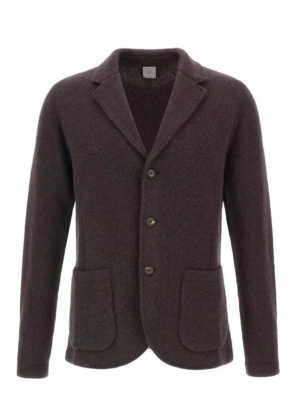 Eleventy Knit Patch-pocket Blazer - Brown