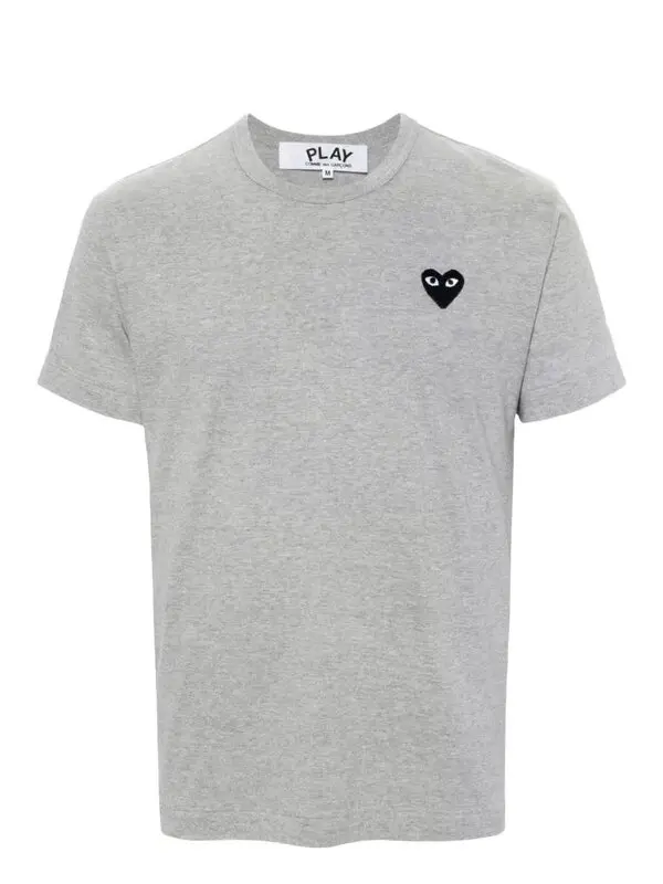Comme Des Garçons Embroidered Heart T-shirt - Grey