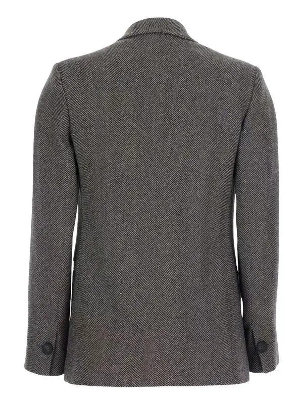 Antonelli Firenze Herringbone Single-breasted Blazer - Brown