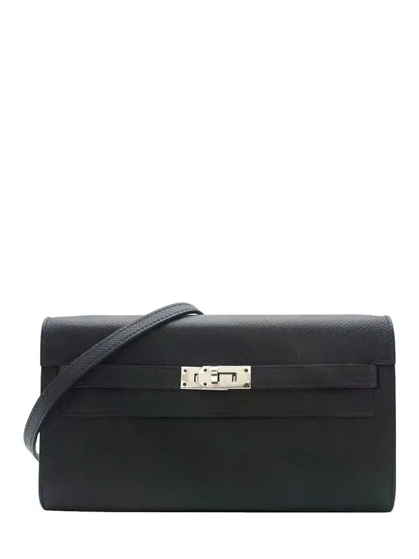 Hermès Epsom Kelly To Go Wallet Crossbody Bag - Black